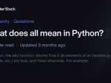 What Does All Mean In Python Better Stack Community