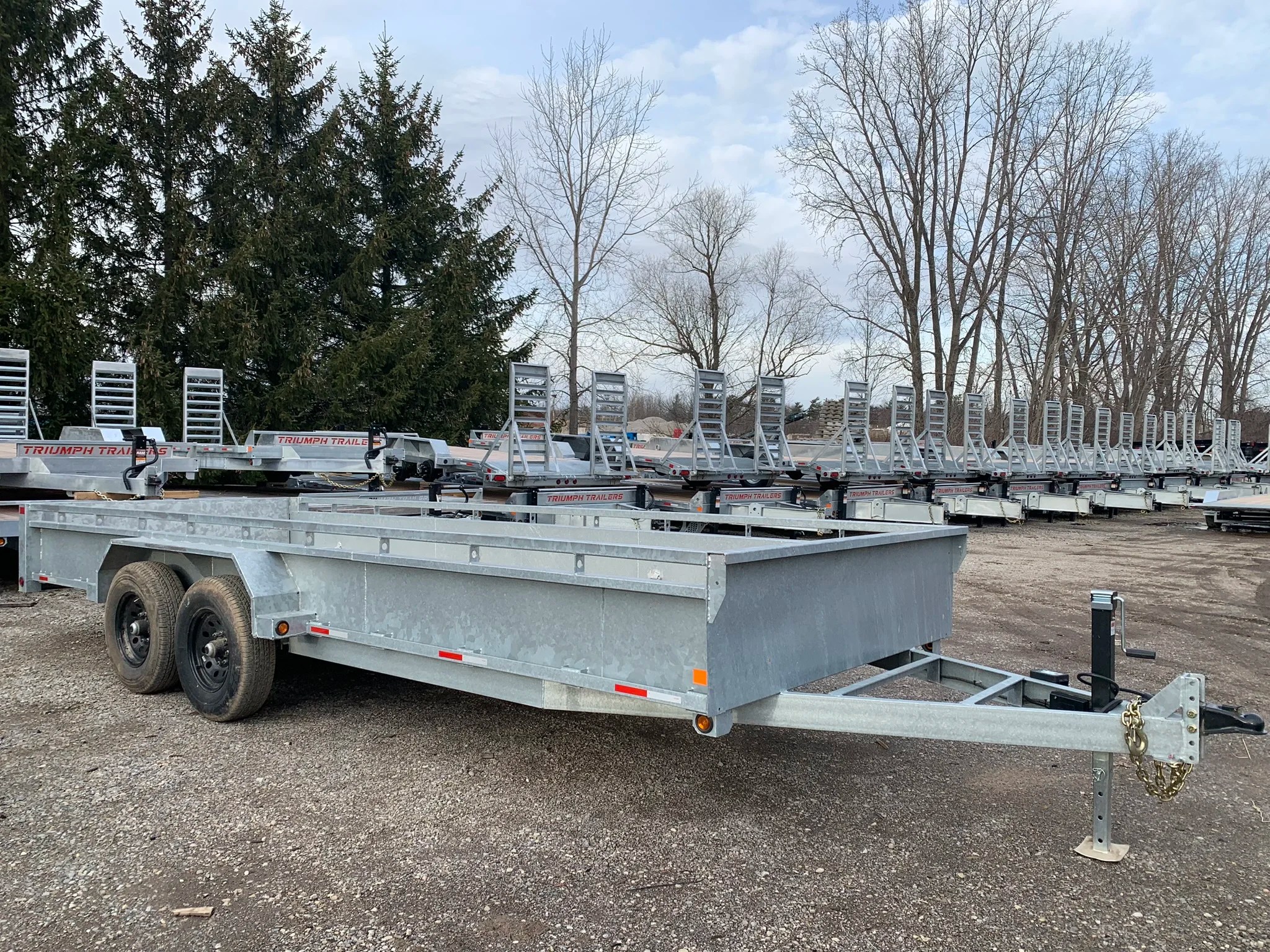 7×16 Galvanized Utility Trailer, Tandem Axle - BEYOND TRAILER SALES