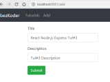 React Node Js Express Mysql Example Build A Crud App Bezkoder
