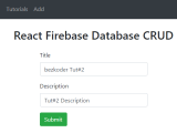 React Firebase Crud With Realtime Database Bezkoder