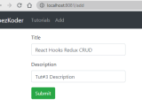 React Hooks Redux Crud Example With Axios And Rest Api Bezkoder