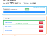 Angular 12 Upload File To Firebase Storage Display Delete Files