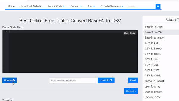 Convert Base64 To Csv Best Online Free Tool Bfo Tool
