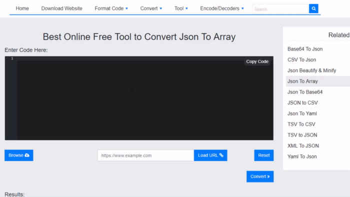 Free Online Json To Array Converter Bfotool