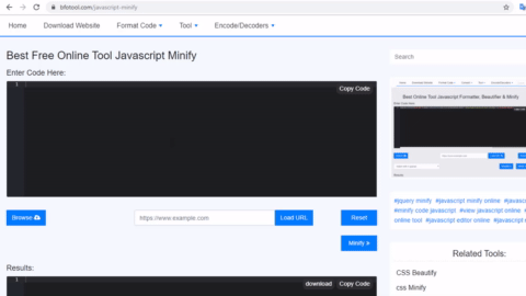 Javascript Minify Tool Free Online Js Minifier And Compressor Bfotool