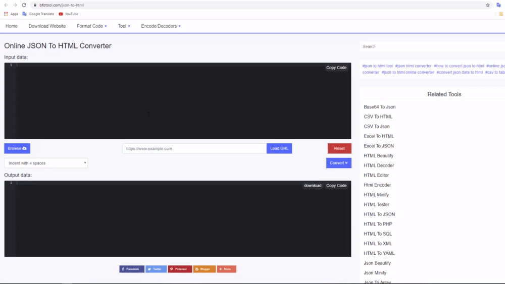 Online Json To Html Converter Bfotool