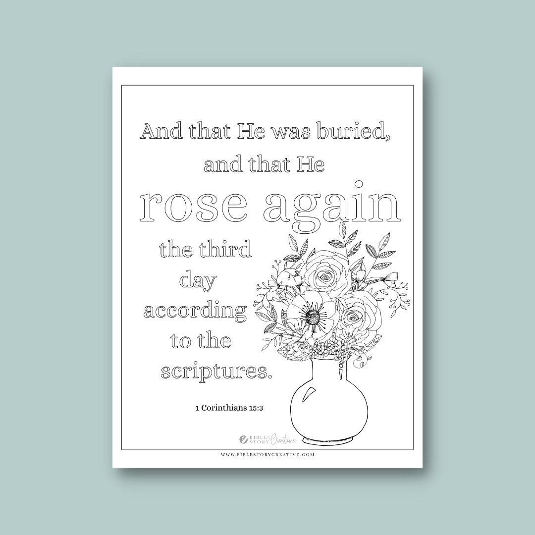 1 Corinthians 15:3 | Coloring Page - Bible Story Creative