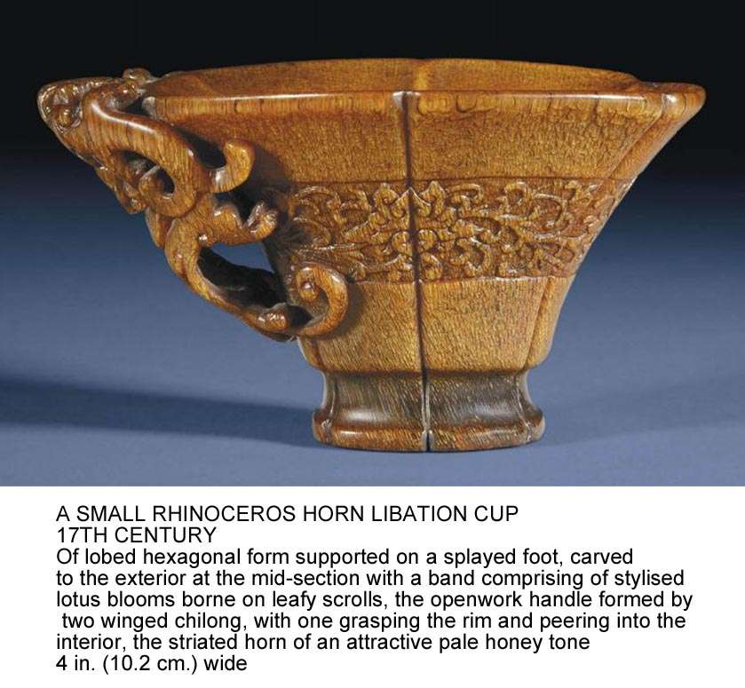 Carved Chinese Rhinoceros Horns Ming-Qing Dynasty | Art History