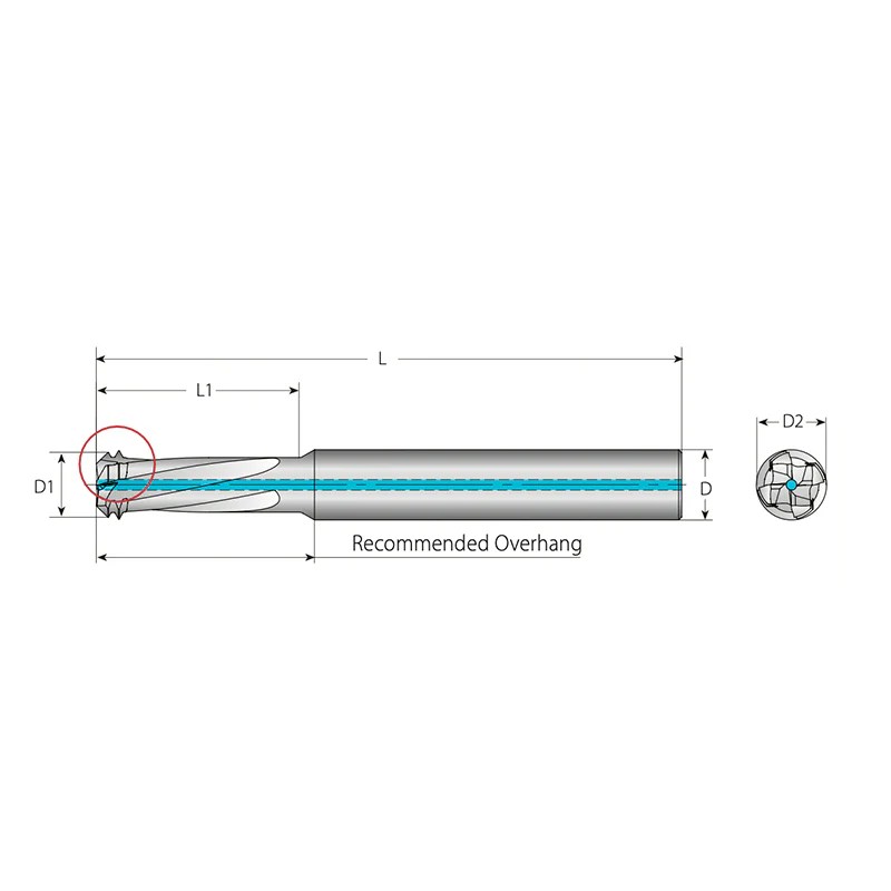 Iso Metric Tmdr Drilling Thread Milling Chamfering Solid Carbide