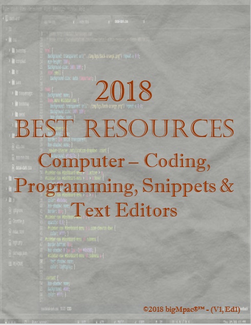 Computer - Coding & Text Editors - bigMpac