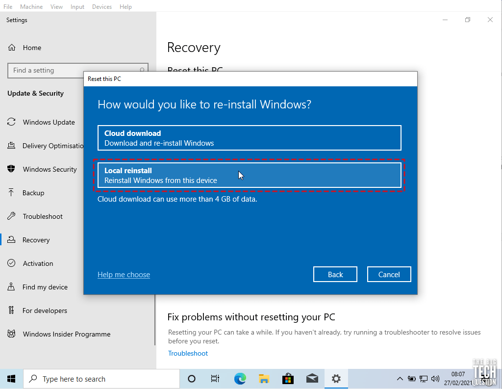How should I reset Windows 10 before I donate my machine? - The Big ...