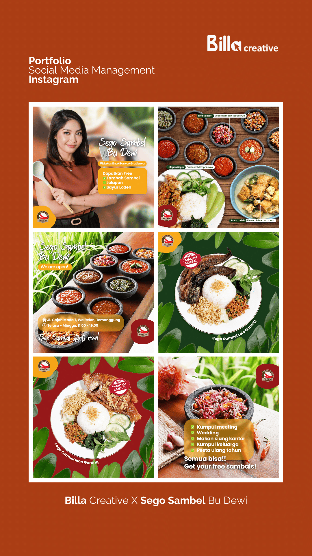 Portfolio Billa - Billa Creative - Social Media Management