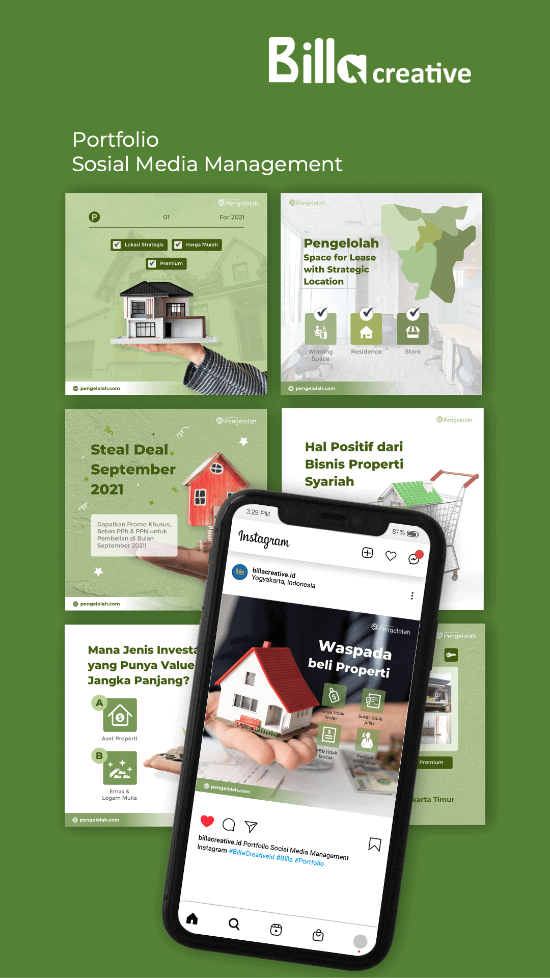 Portfolio Billa - Billa Creative - Social Media Management