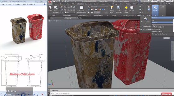 How to create a 3D trash can model in AutoCAD | BIM Outsourcing