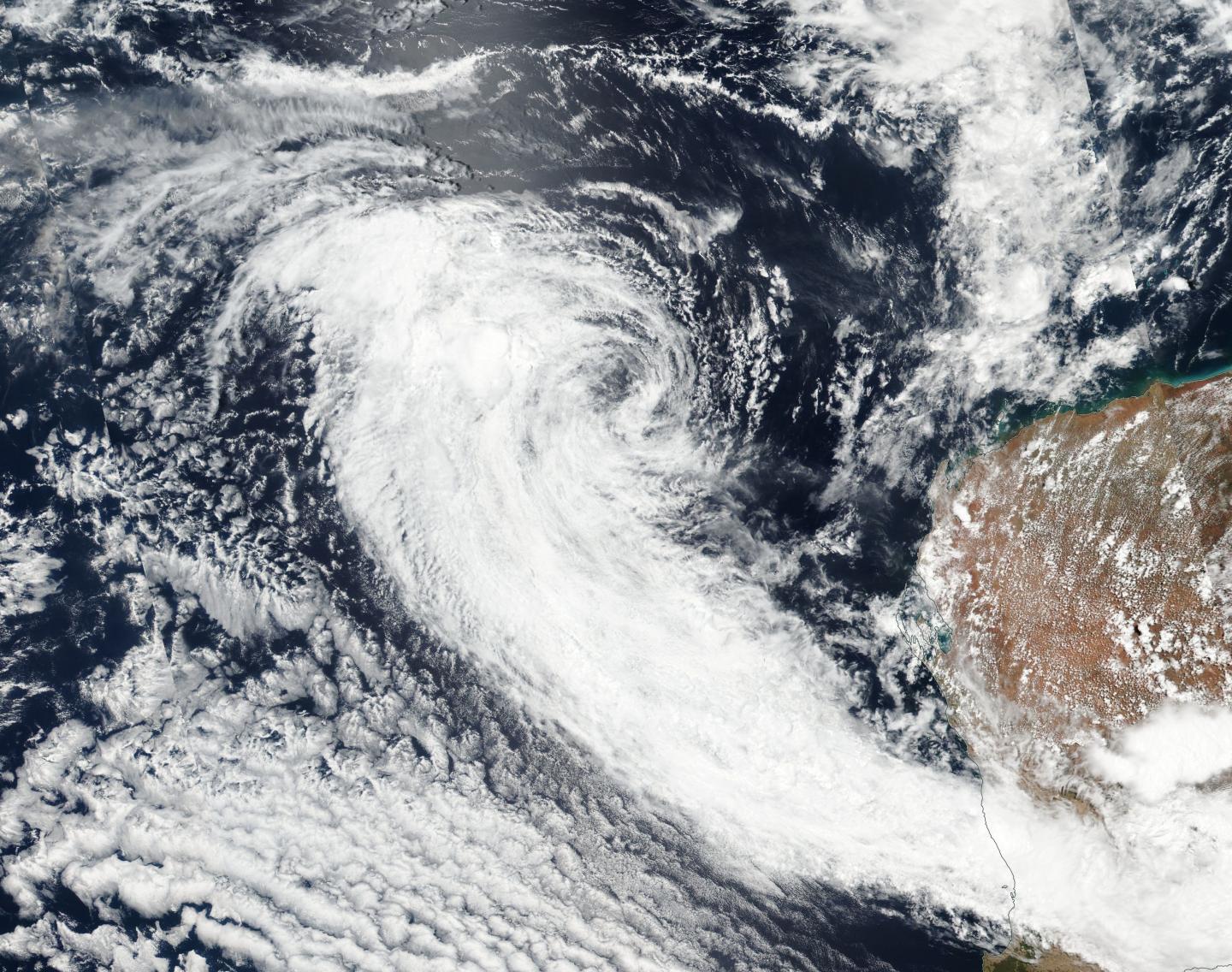 NASA sees Ex-Tropical Cyclone 03S resemble a frontal system
