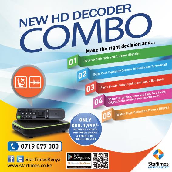 StarTimes launches Sh. 1,999 two-in-one HD decoder