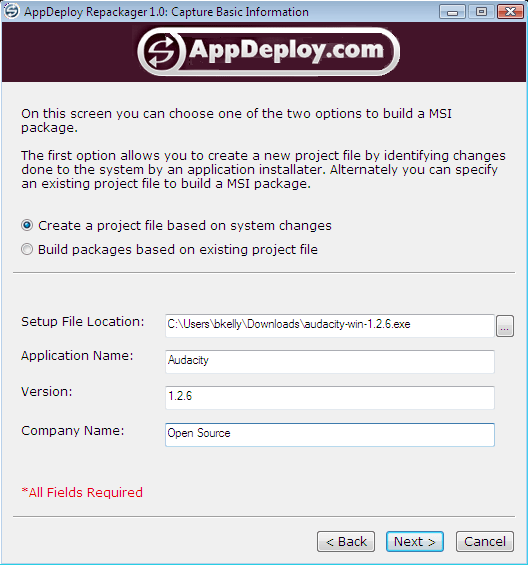 AppDeploy Repackager | Bob Kelly
