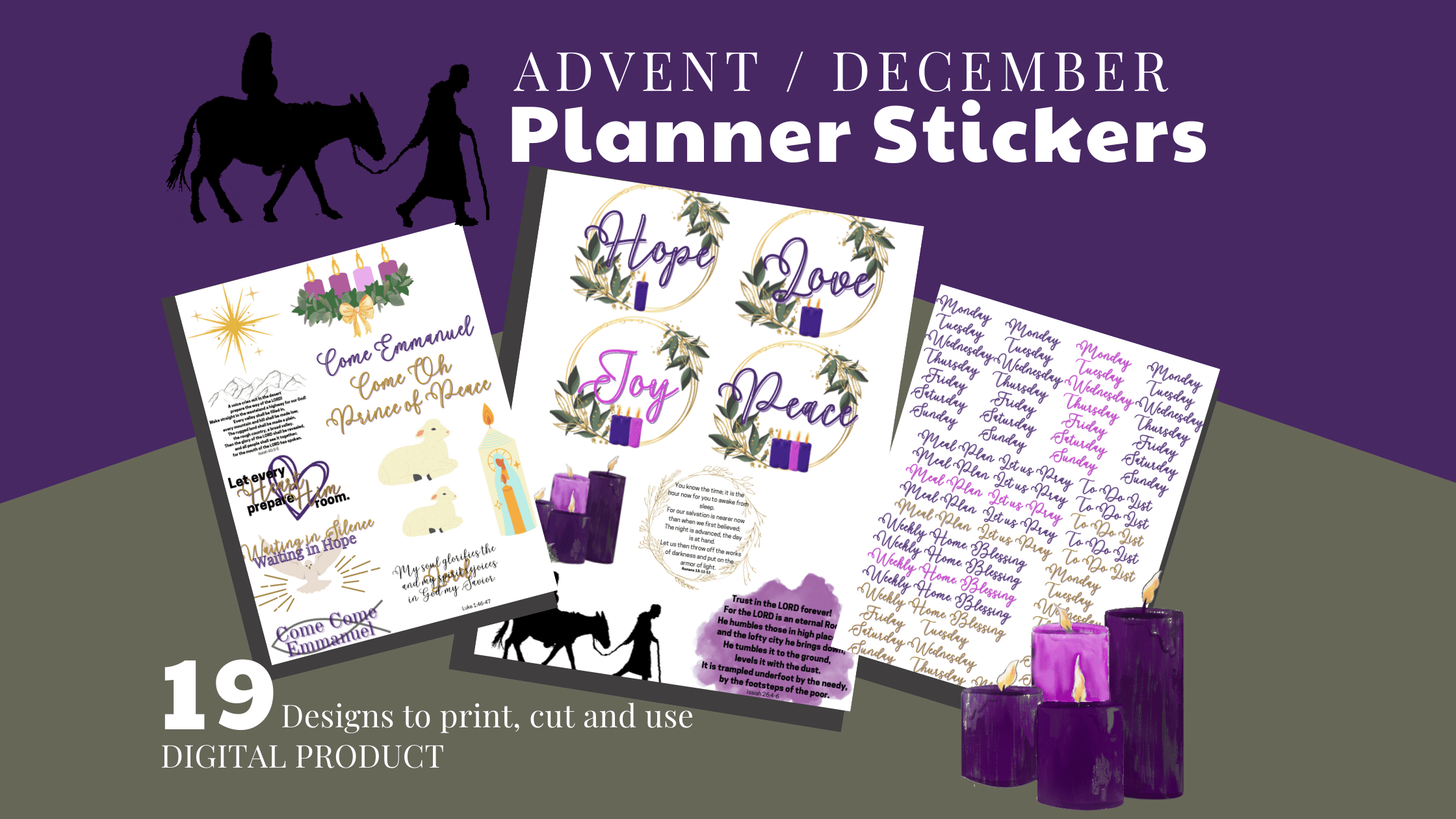 Advent Planner Stickers - Blessed Farm Mama Life