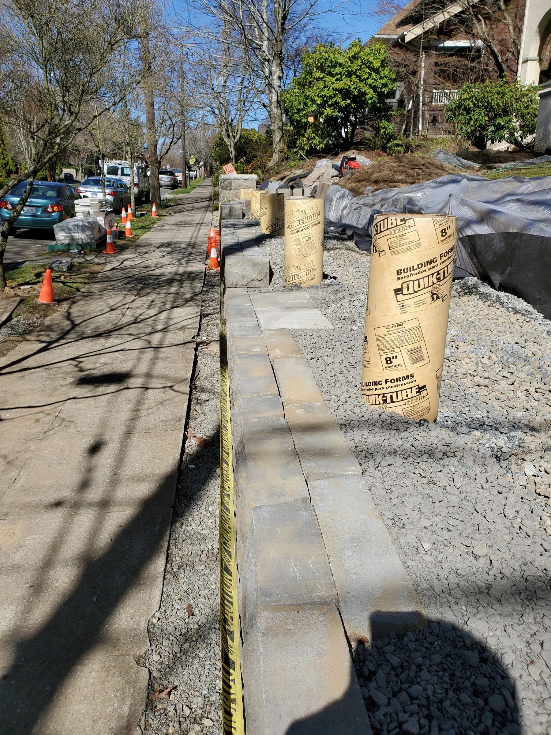 Elegant Retaining Wall - Blessing Landscapes