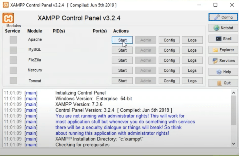 Setup XAMPP and phpMyAdmin as localhost on Windows