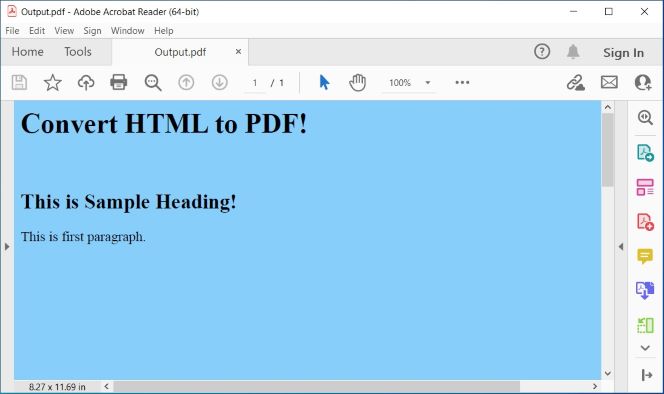 Convert HTML String to PDF C# | HTML String to PDF C#