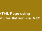Create An Html Page Using Python