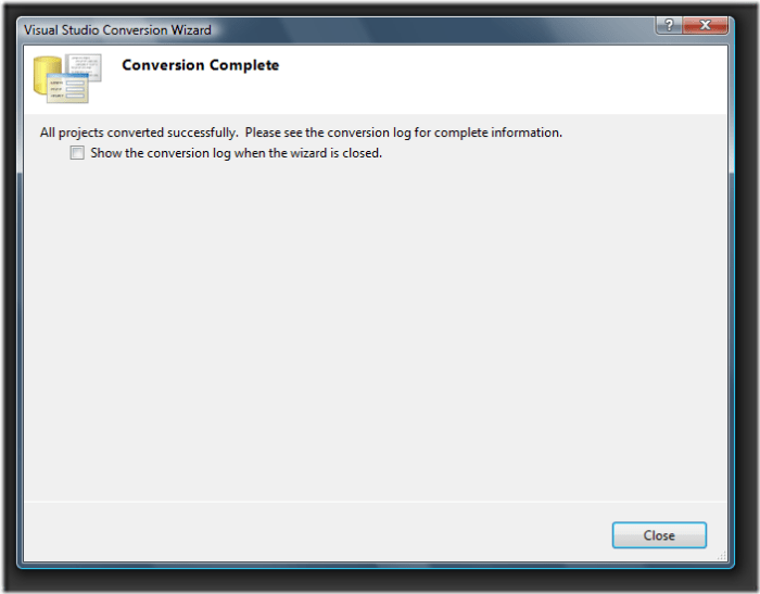 Upgrading a project from Visual Studio 2005 to Visual Studio 2008 | Ben ...