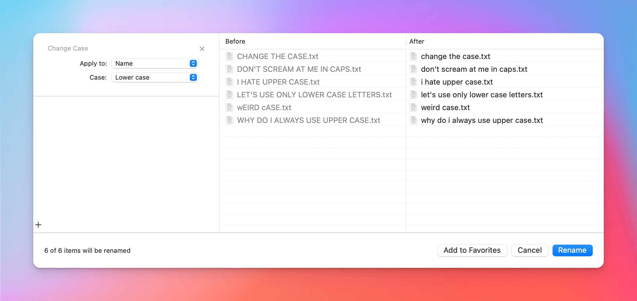How to rename multiple files at once on a Mac | BinaryNights Blog