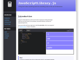 A Free Template For Javascript Library Homepages Codepen Blog