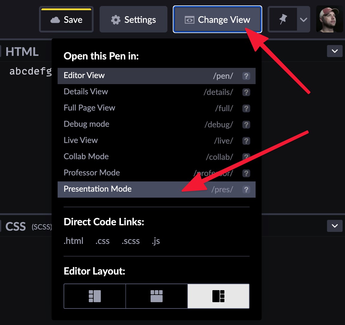 Presentation Mode - CodePen Blog