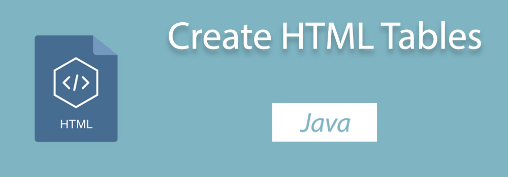 Create Html Table In Java Html Table Generator