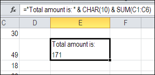Add Line break in MS-Excel – Srinivasan's blog