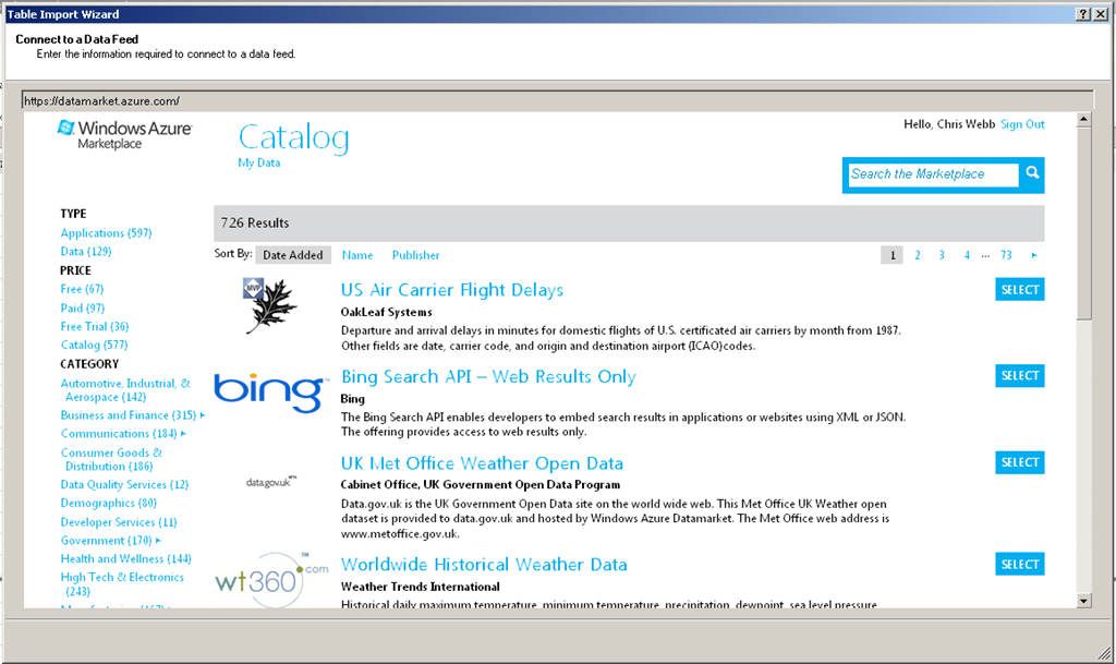 Chris Webb's BI Blog: Building a Simple BI Solution in Excel 2013, Part 2