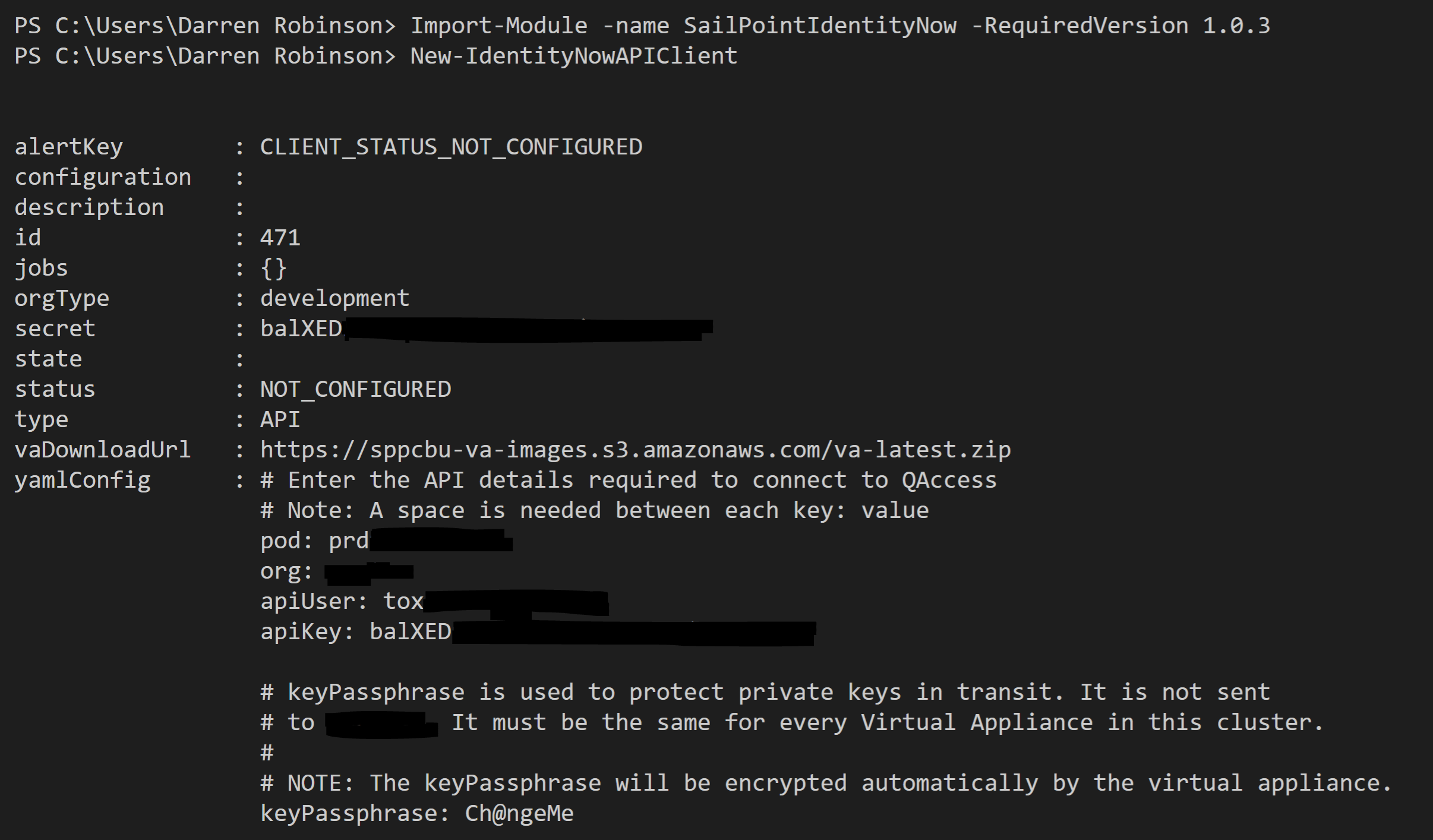 Generate Sailpoint Identitynow V2 And V3 Api Credentials Darrenjrobinson Bespoke Identity And