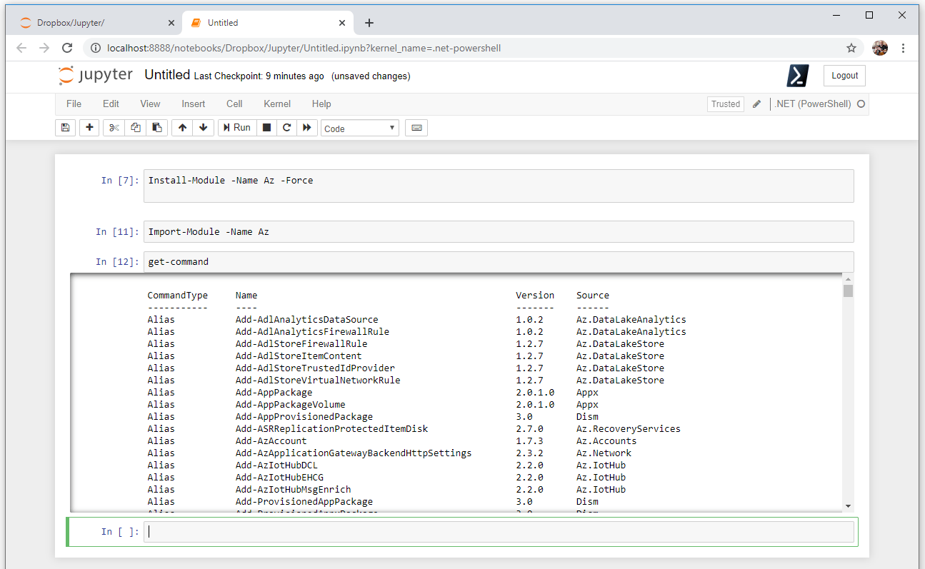 Getting Started With Local Powershell Jupyter Notebook Darrenjrobinson Bespoke Identity And