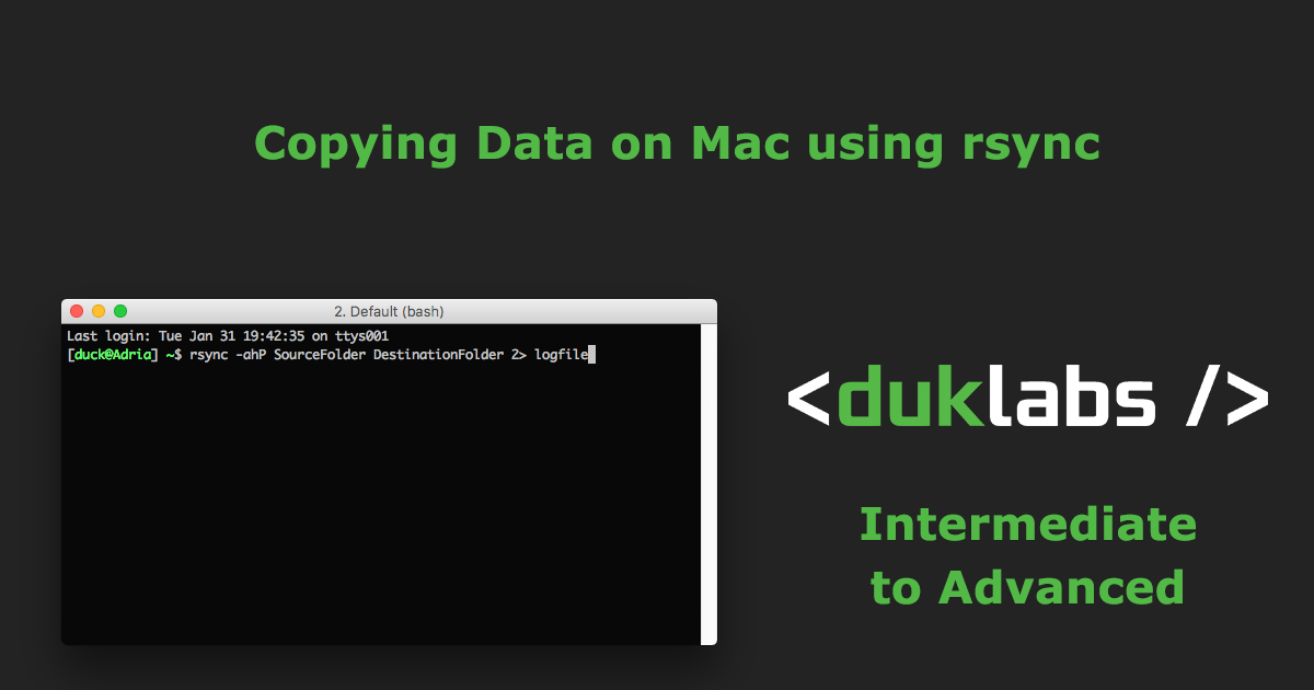 Using rsync on Mac to Copy Files – Duck's Tech Blog