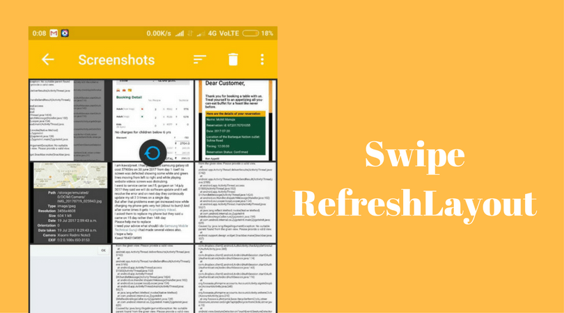 Use of SwipeRefreshLayout in Phimpme – blog.fossasia.org