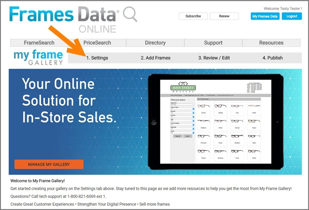 Customizing Your Gallery Part 1 Settings