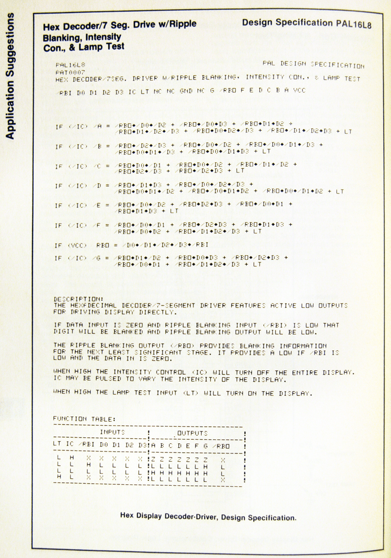 Generic Array Logic Hexadecimal Display Frank Decaire