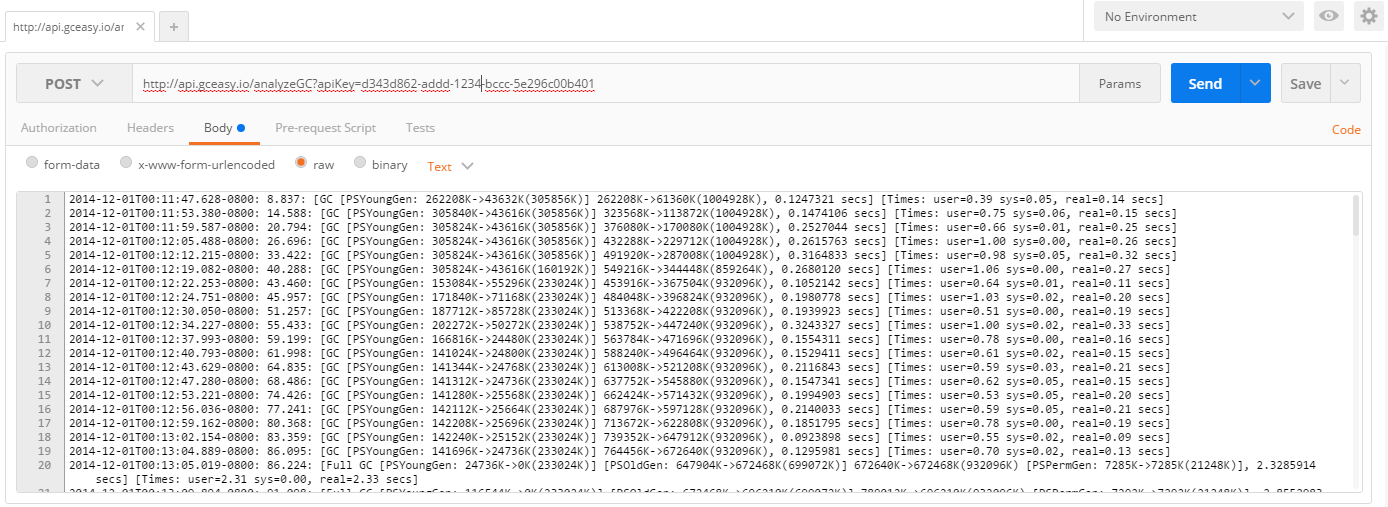 Garbage Collection Log Analysis Api Gc Easy Universal Java Gc Log