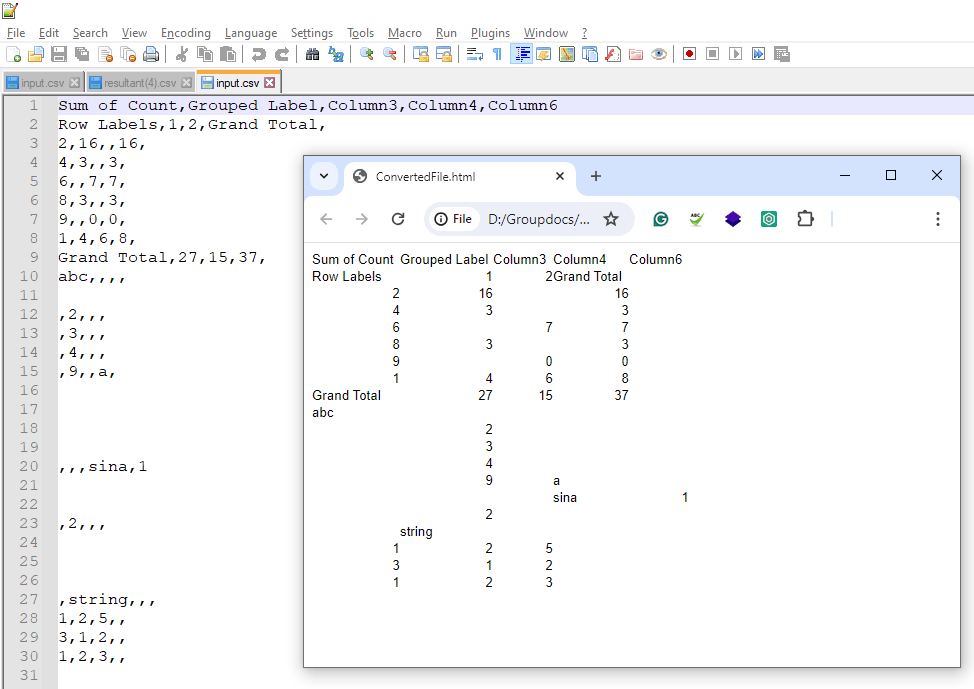 Csv To Html Convert Csv To Html Table In C Net