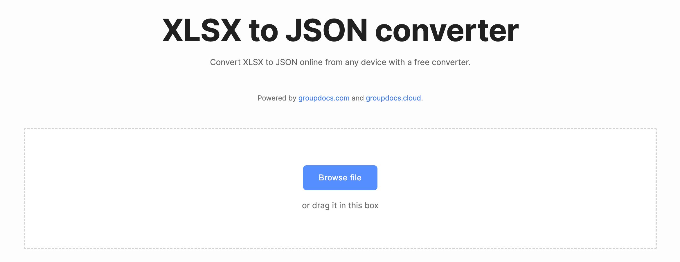Convert Excel to JSON in Java