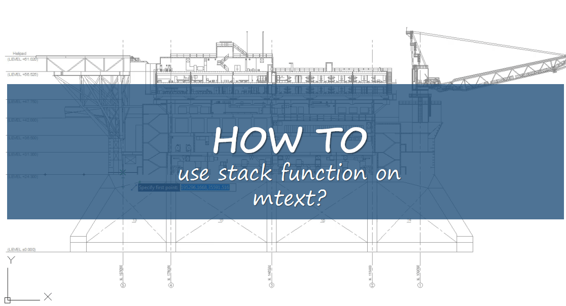 How to use stack function on mtext - GstarCAD