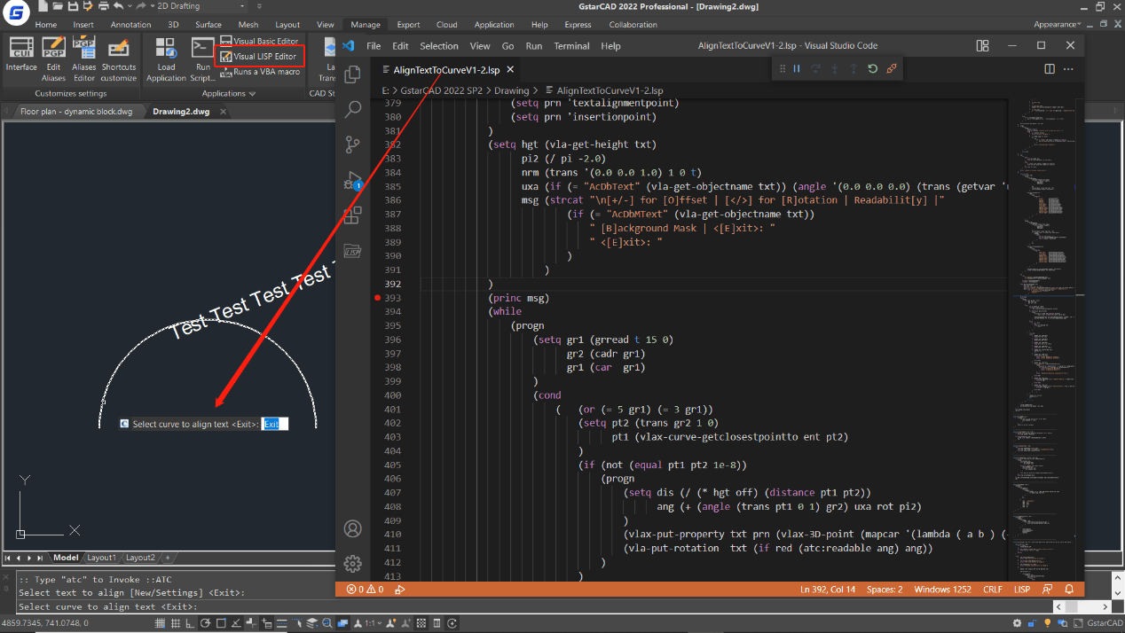 Lisp Debugger Gstarcad 8889