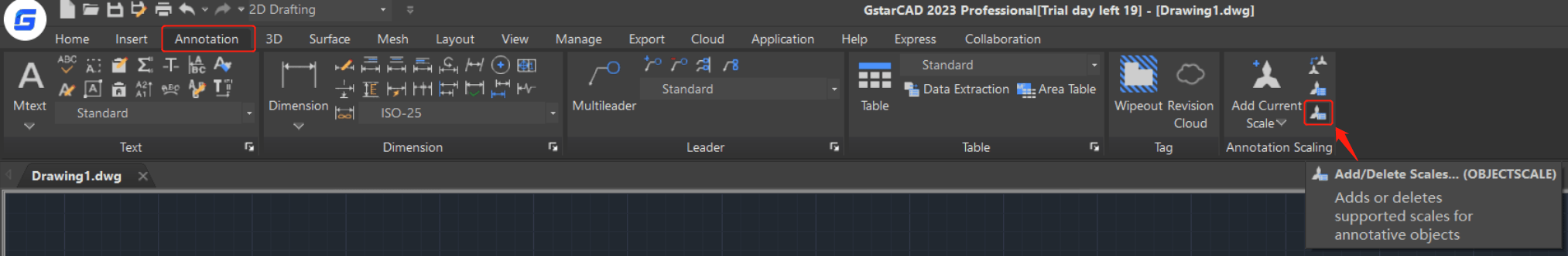 How to manually modify annotation scaling