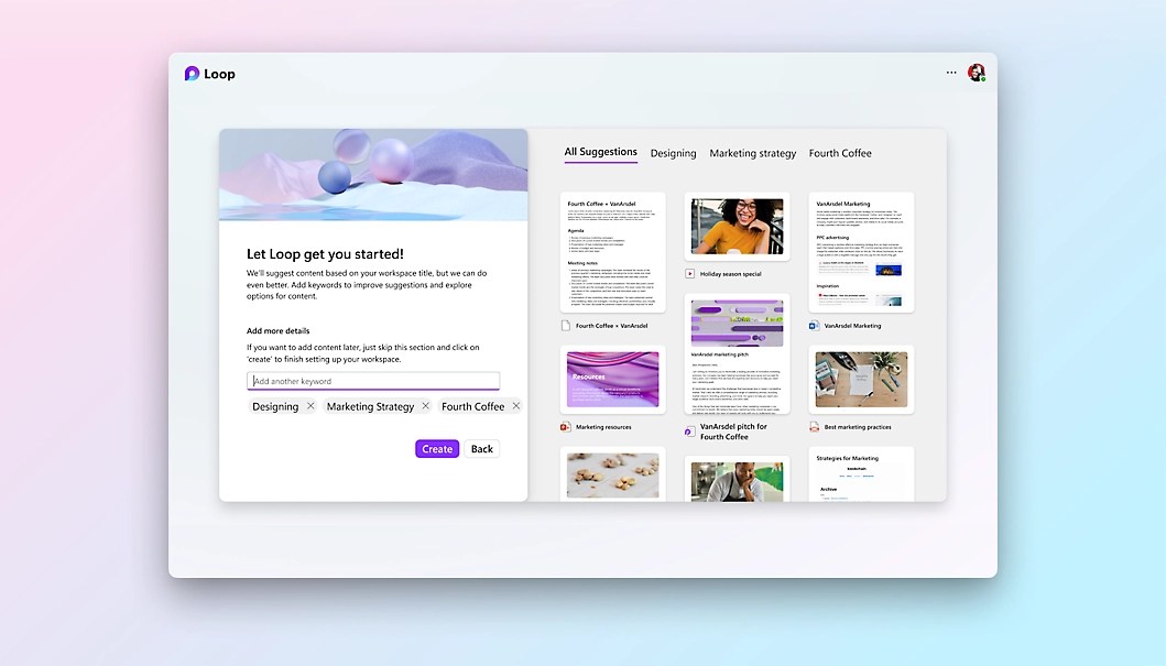 Microsoft Loop New Collaborative Hub - Download Premium Colorful Design | Desktop