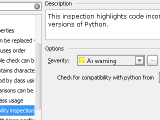 Pycharm 1 2 Eap Build 105 13 Python Version Compatibility Inspection