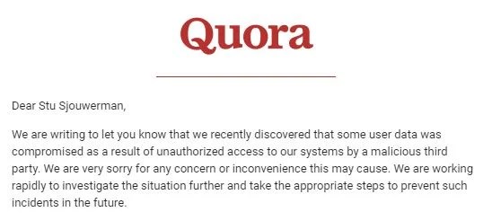 Data Breach At Q A Site Quora Affects 100 Million