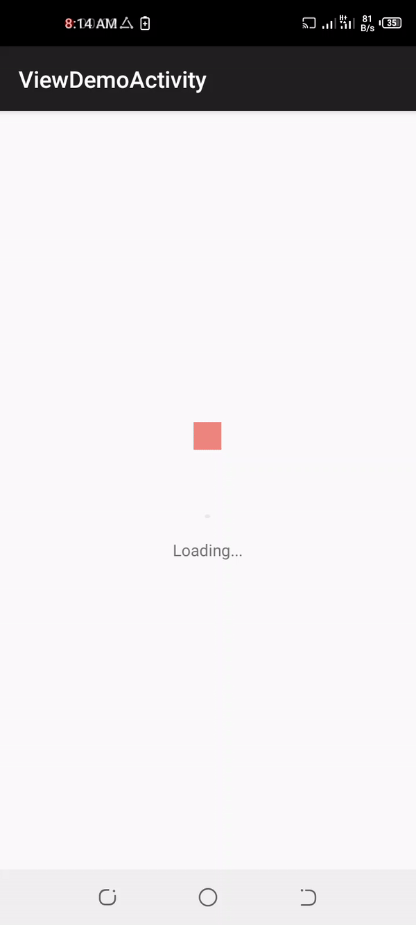 How to create a shape loading view in Android Studio