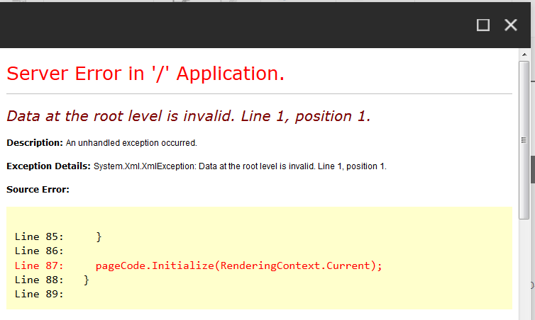 Sitecore Data At The Root Level Is Invalid Paul George